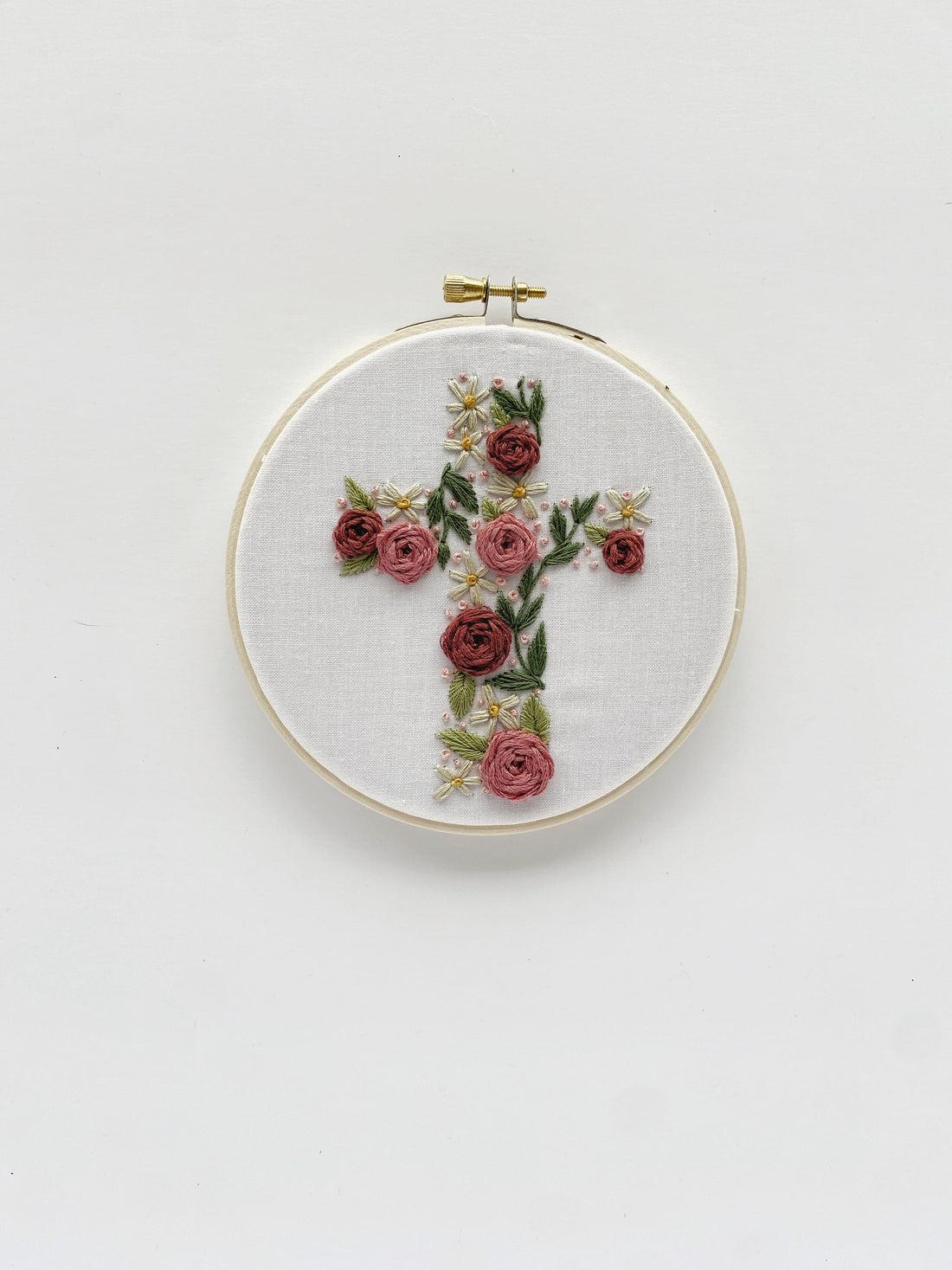 Embroidery Pattern || Floral Cross || Christian Hand Embroidery ...